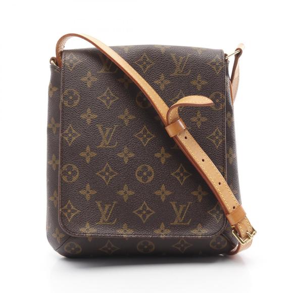 Louis Vuitton | Bags | Louis Vuitton Leather Salsa Brown Bag Long ...